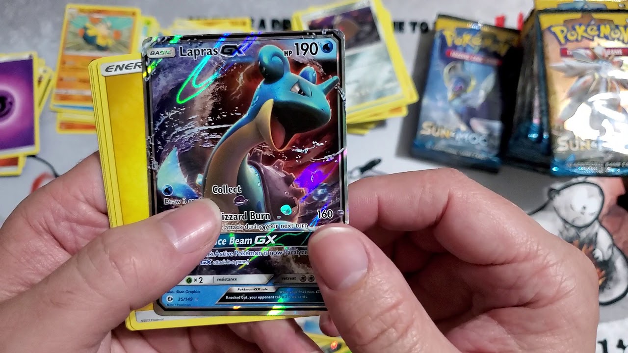 Pokemon Sun and Moon Base Set Box -- My first Rainbow Rare - YouTube