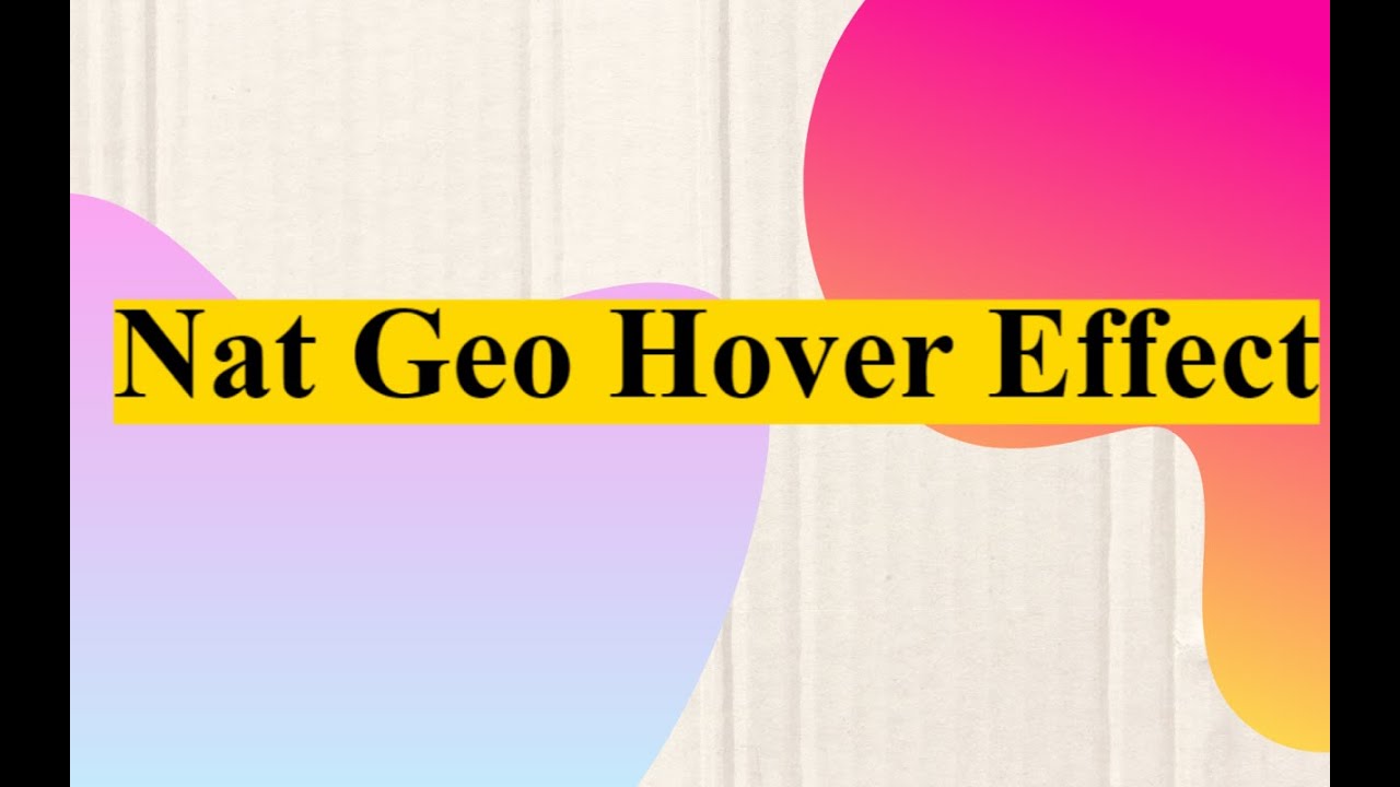 Amazing Text Hover Effect Using Only Html And Css3 Codewithtanmay Youtube 0833