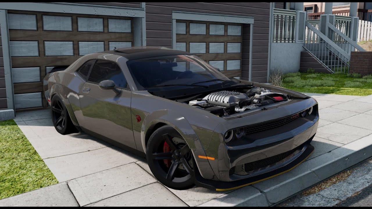 Cut up in 6 Speed Manual Redeye Hellcat -Beamng drive (Crazy Crash at the end!) - YouTube
