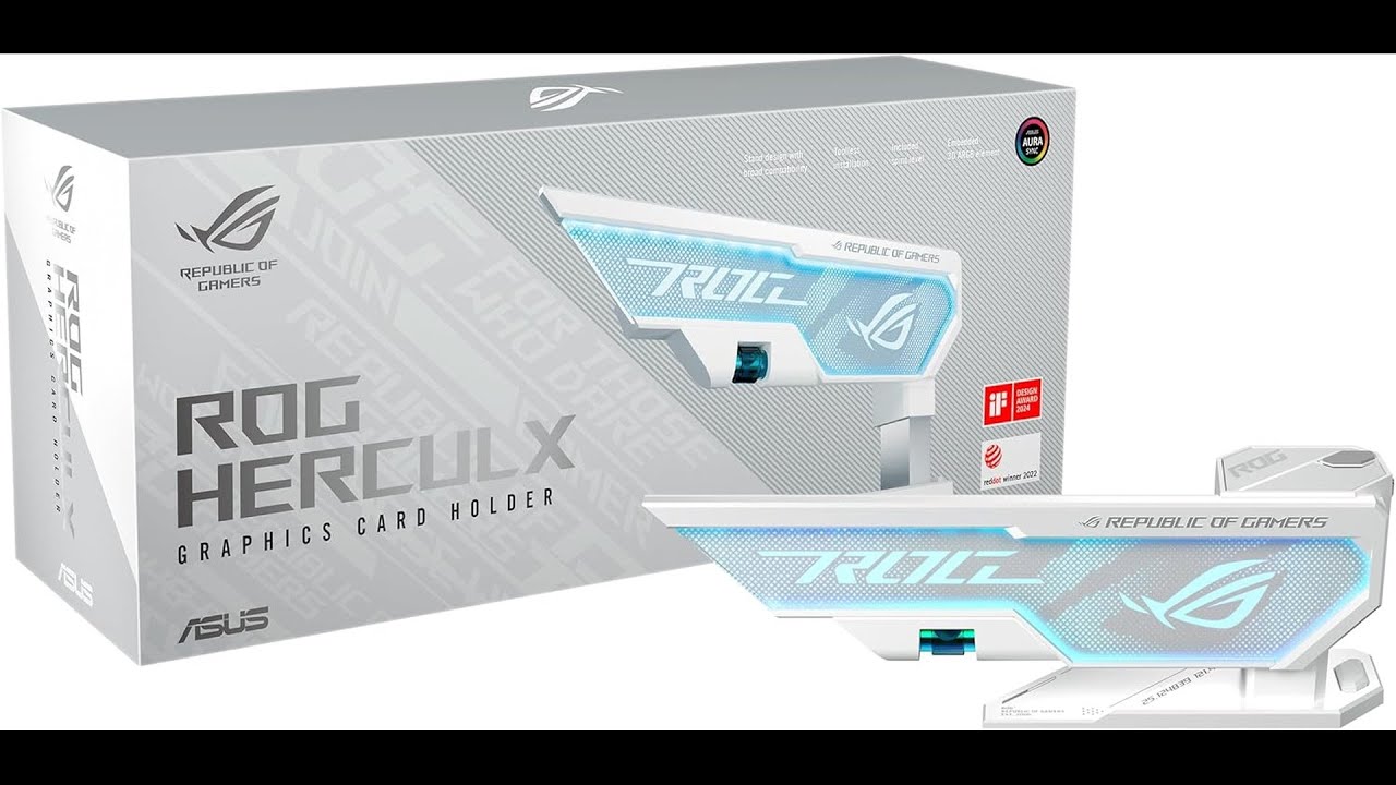 ASUS ROG Herculx Graphics Card Holder: White Edition - YouTube