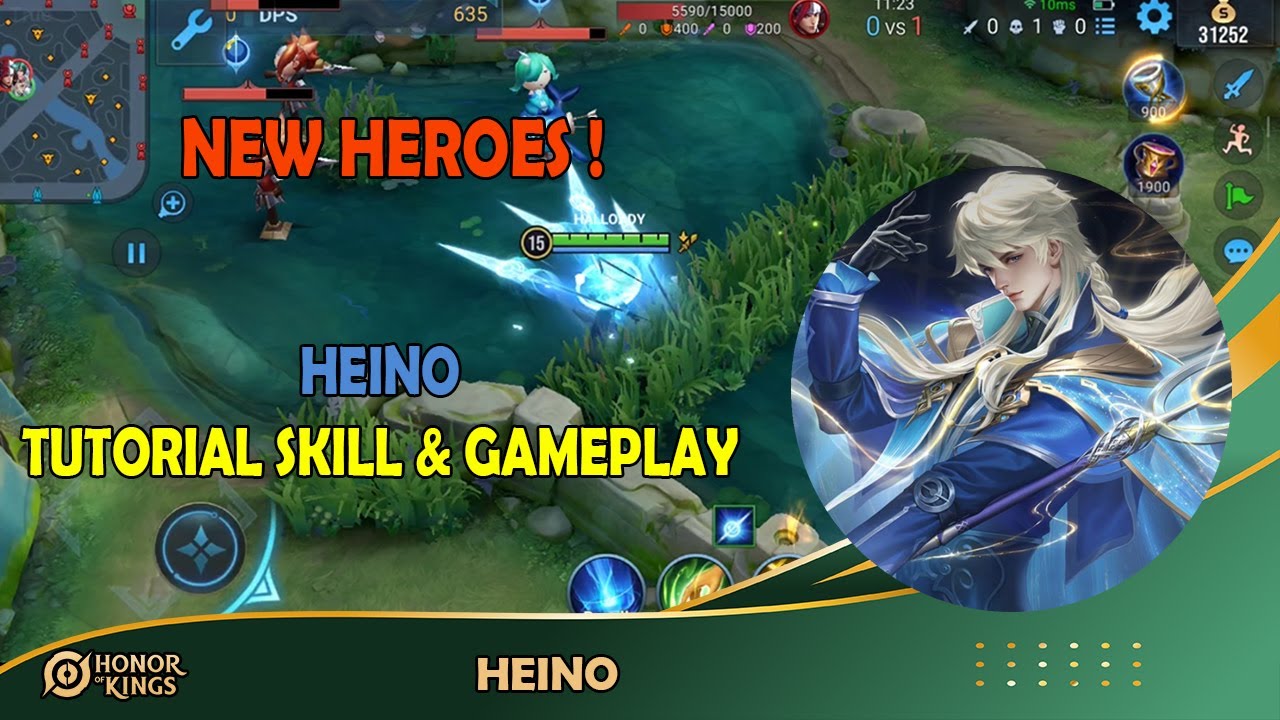 NEW HEROES | HEINO (MAGE) GAMEPLAY SKILL & TUTORIAL - Honor Of Kings ...