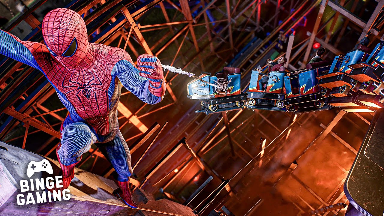 Spider-Man Saves A Roller Coaster | Marvel's Spider-Man 2 - YouTube