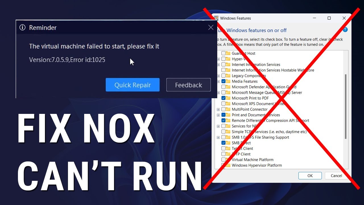 1 Phút | Hướng Dẫn Sửa Lỗi Giả Lập NOX Trên Windows 11 - YouTube