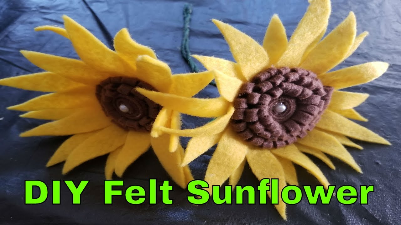 Felt Sunflower Tutorial - YouTube