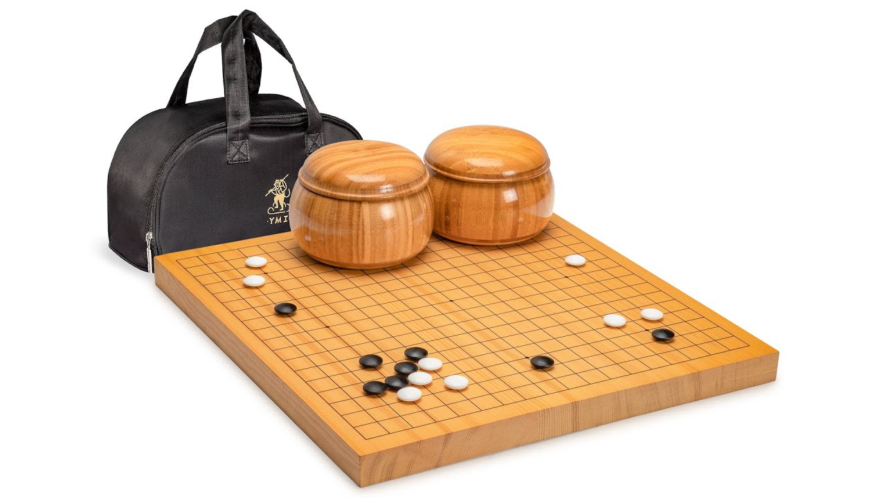 Shin Kaya 1.2” Go Game Set Board with Double Convex Korean Hardened ...