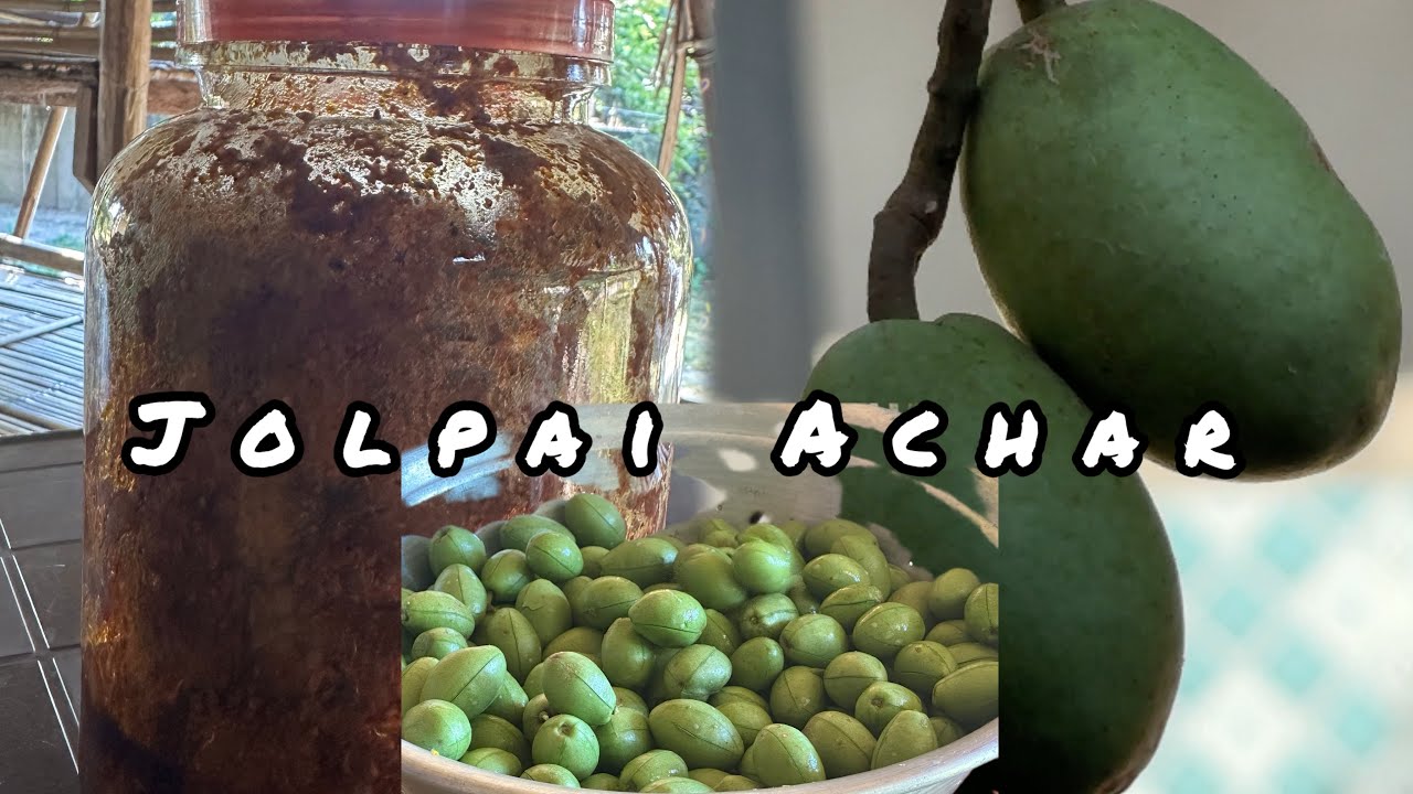 Making Jolpai Achar !! Homemade indian Olives Pickle🫒 - YouTube