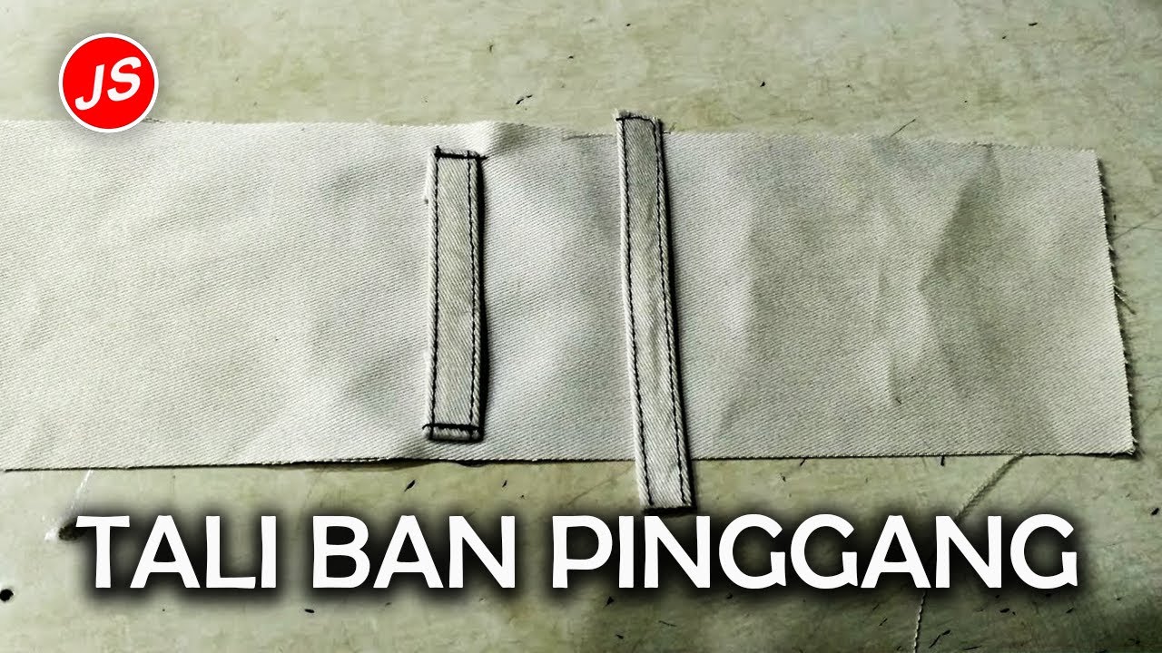 Menjahit Tali Pada Ban Pinggang Untuk Gesper - YouTube