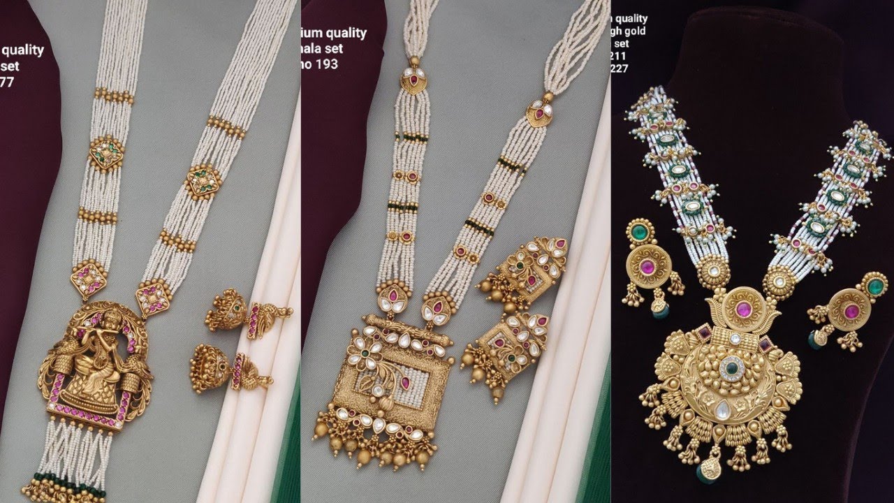 premium quality Mala pendant set, moti na set design माला पंडेल सेट का ...