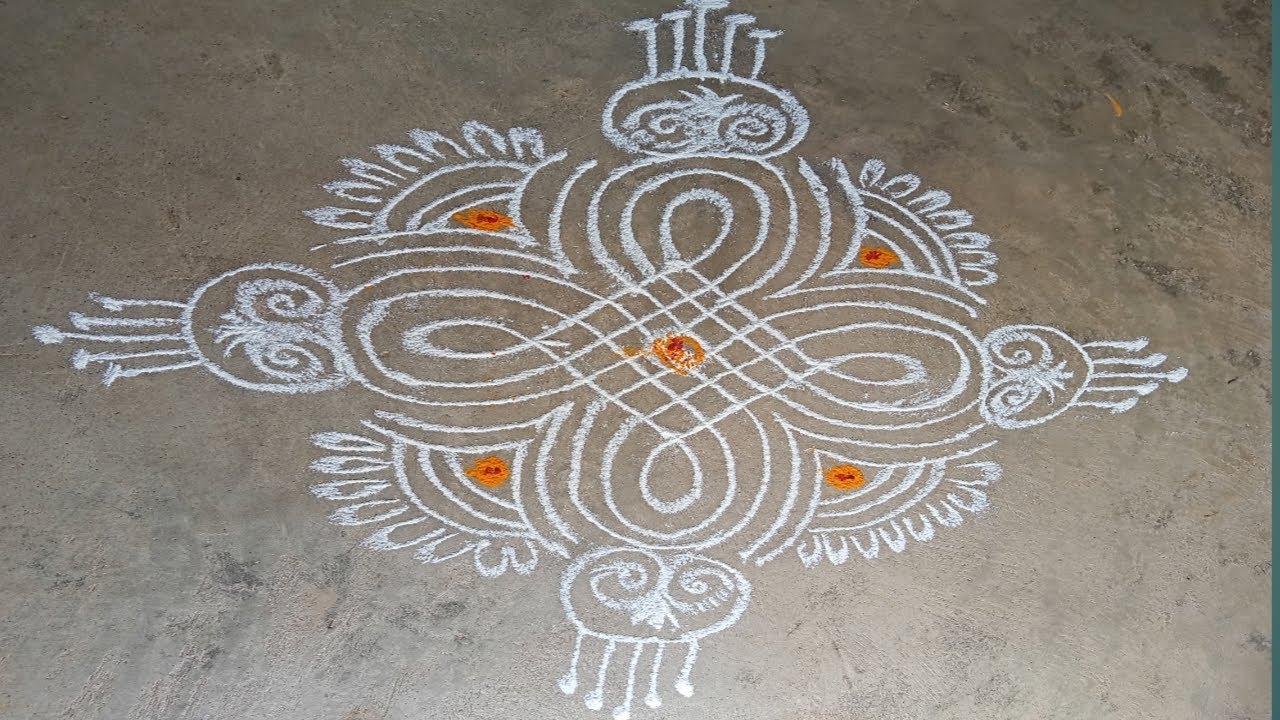 Simple Muggulu || Dhanurmasam Muggulu ||Muggulu for home - YouTube