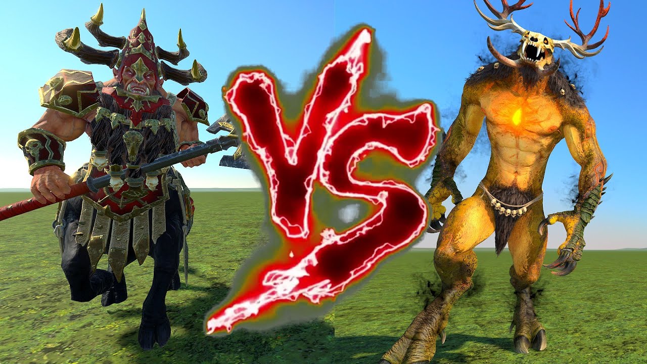 Bull Centaur Taur'ruk VS Incarnate Elemental of Beasts. Total War ...