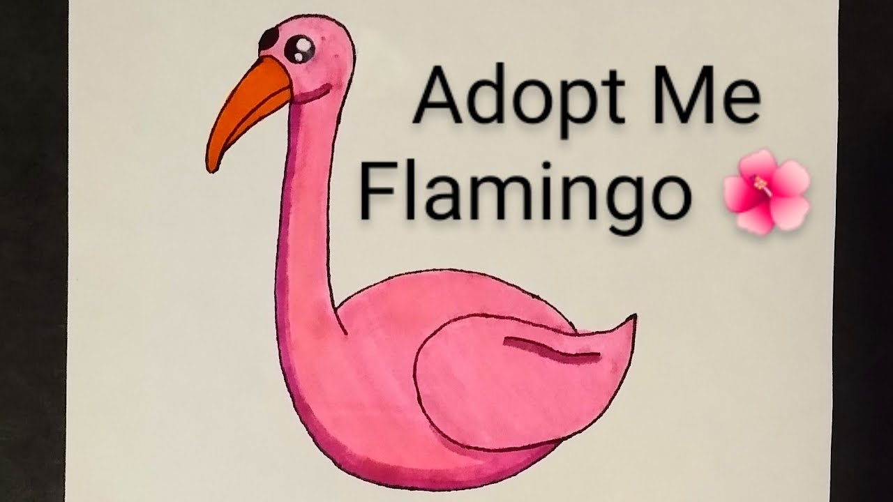 How to Draw a Flamingo from Adopt Me! Watch Me Draw Roblox Pets ...
