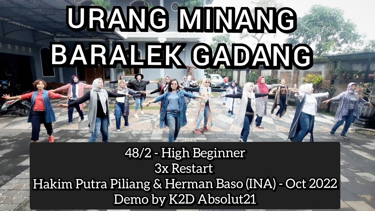 Urang Minang Baralek Gadang Line Dance | High Beginner | Hakim Putra ...