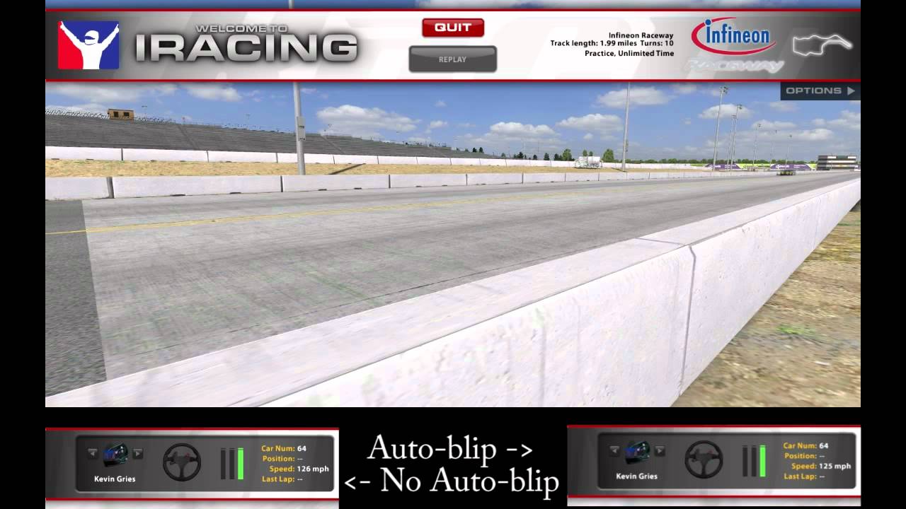 iRacing Corvette auto-blip vs no auto-blip comparison - YouTube