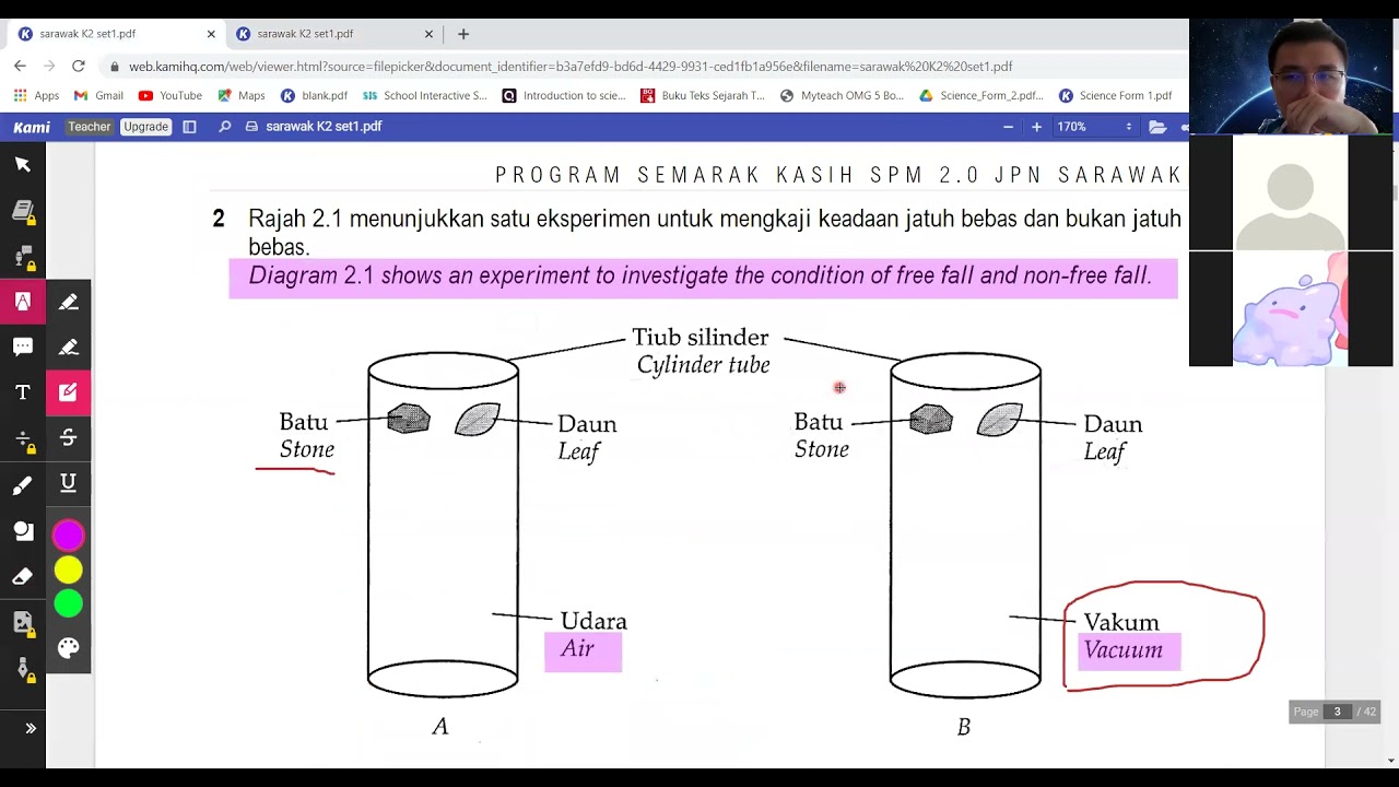 KSSM Form 5 Science SPM Sarawak Trial Paper 2 Section A (questions no ...
