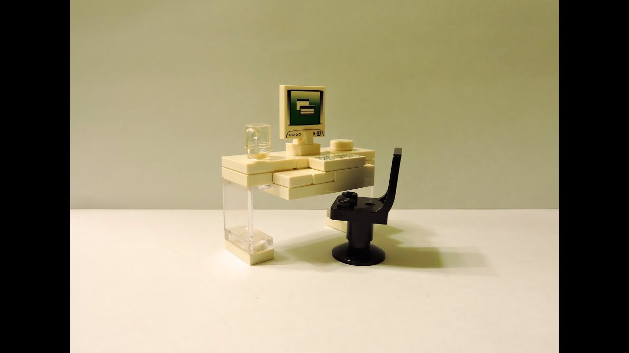 How To Make A Lego Computer Desk - YouTube