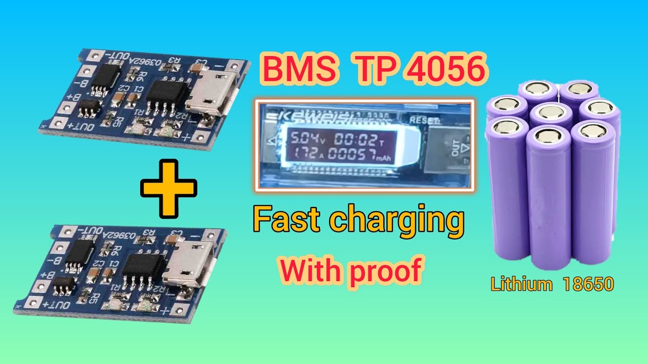 BMS Fast charging Module TP 4056 lithium battery 🔋#video @ELECTRICALDK ...