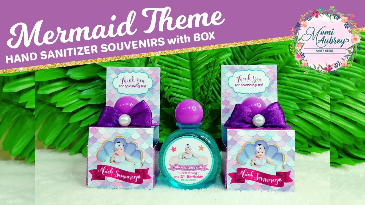 Mermaid Hand Sanitizer Souvenirs with Box - YouTube