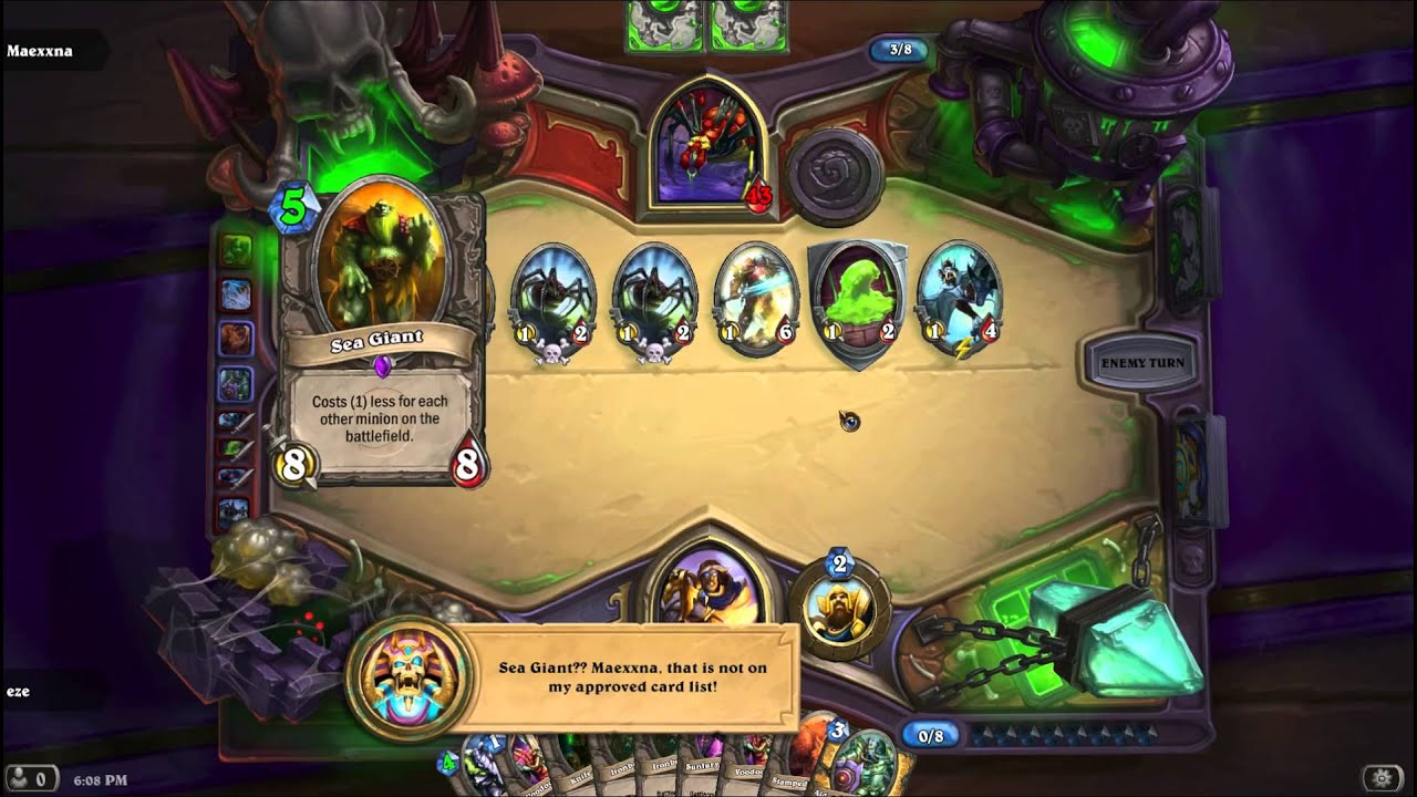 Hearthstone Naxxramas - Heroic Maexxna Guide - YouTube