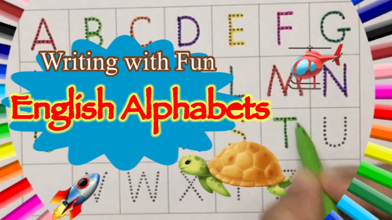 English Alphabets Writing and words - YouTube