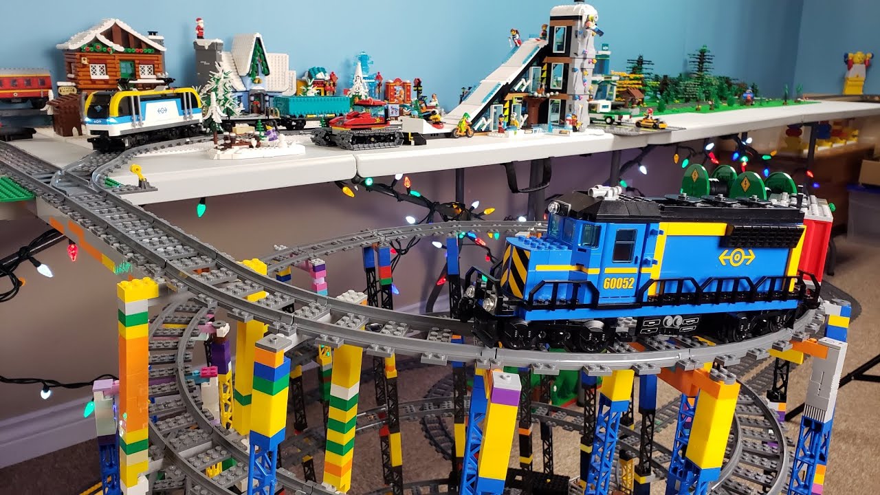 Lego Train Compilation with Spiral Ramp - YouTube