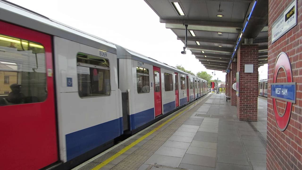 (HD) An Upminster bound D78 Stock District Line train departs West Ham ...