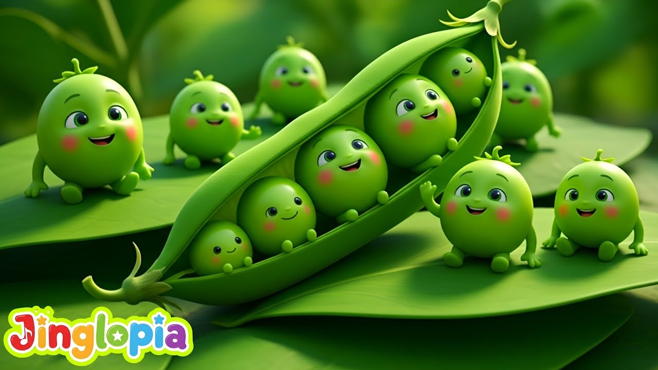Little Peas in a Pod | Popular Veggie Nursery Rhyme for Kids With ...