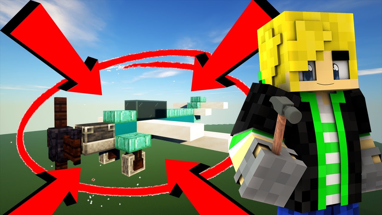 How to Build a Small Propeller Plane in Minecraft - YouTube