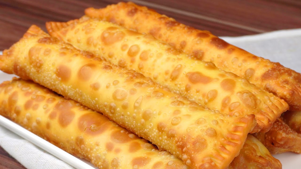 Cigarrillo de pollo hecho con la masa de hojaldre, receta súper fácil y ...