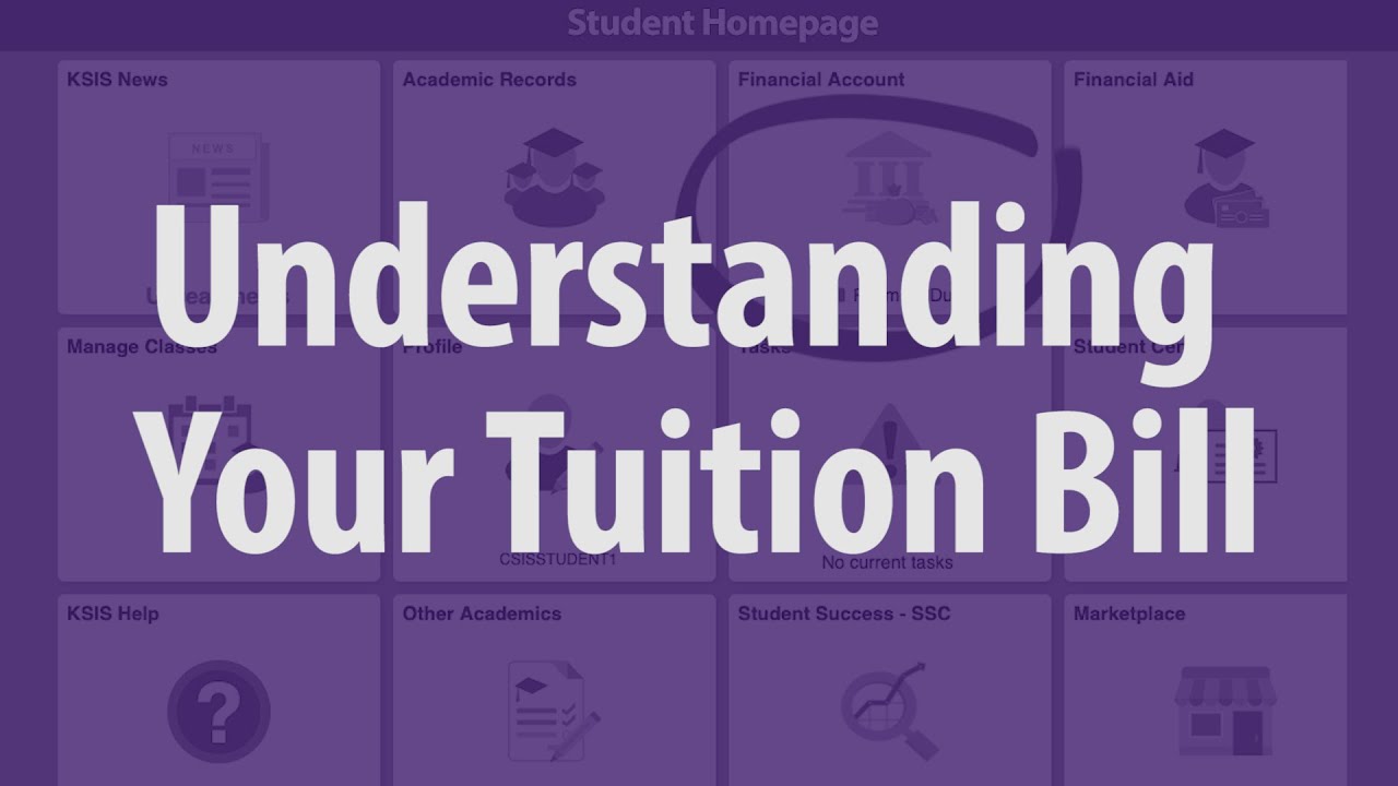 Understanding Your Tuition Bill - YouTube