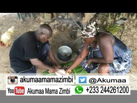Preparing bush meat for African soup - YouTube