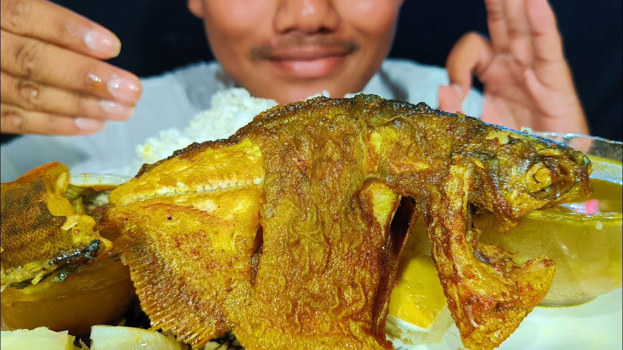 FRY RUPCHANDA EATING WITH RICE 🐠🍚 || MUKBANG EATING FISH 🐟😋 || EATING ...