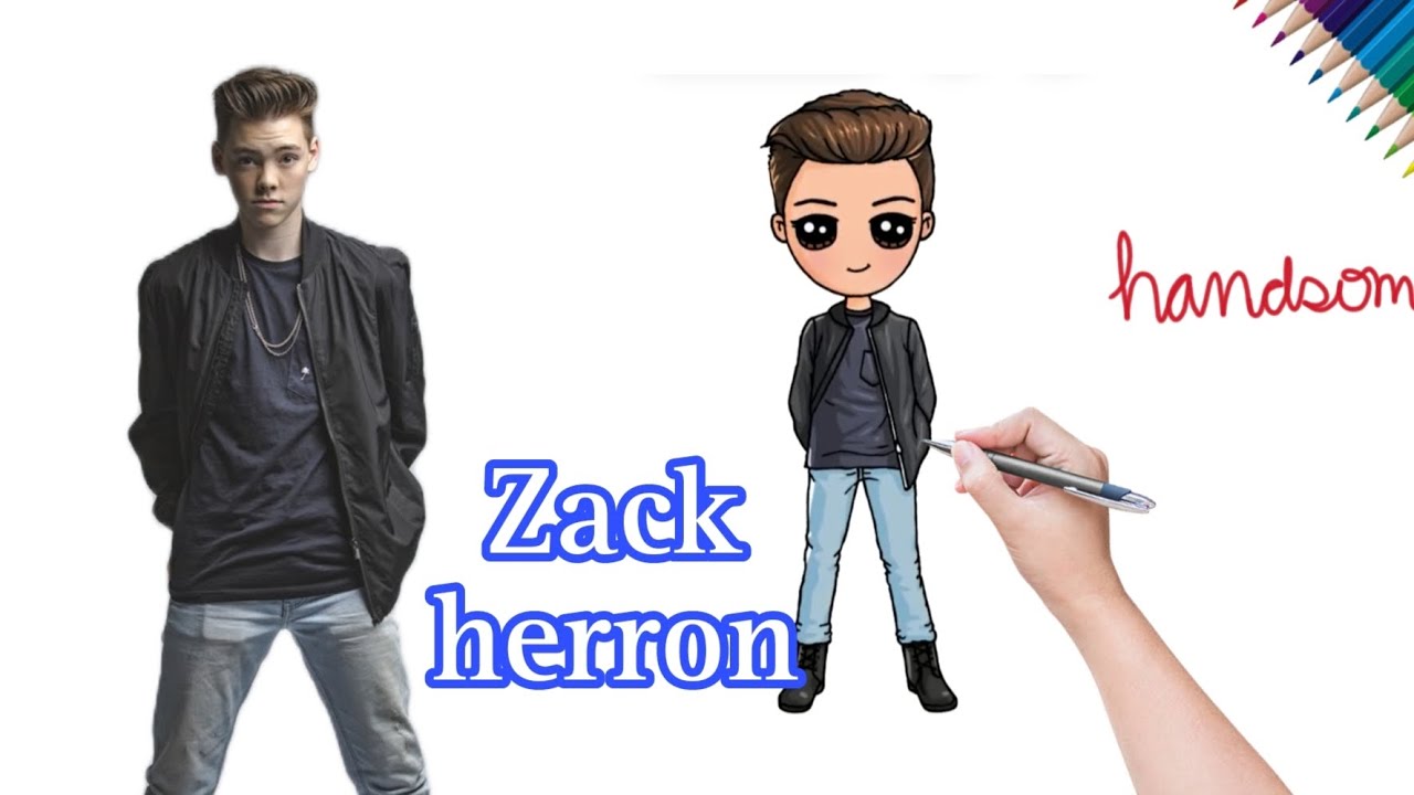 How To Draw A HANDSOME ZACK HERRON BOY Clipart,To Draw step by step, DL ...
