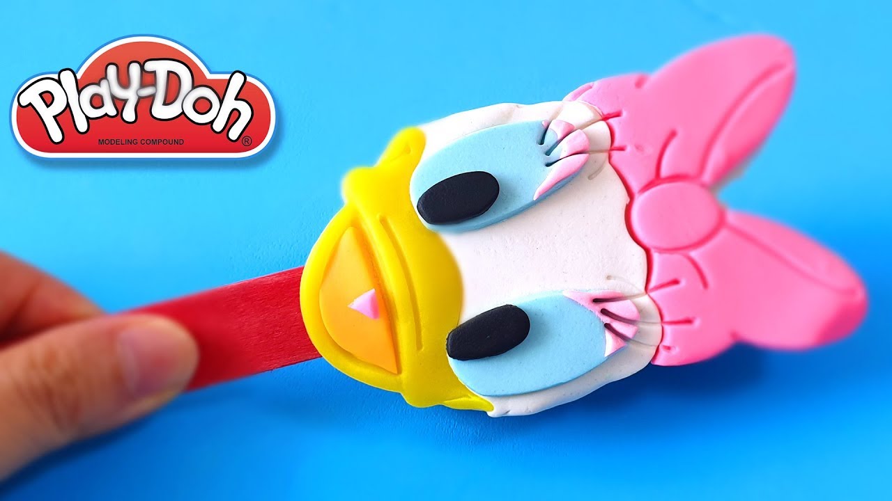 How to make Daisy Duck Popsicle Candy Ice cream DIY Play-Doh Recipe ...