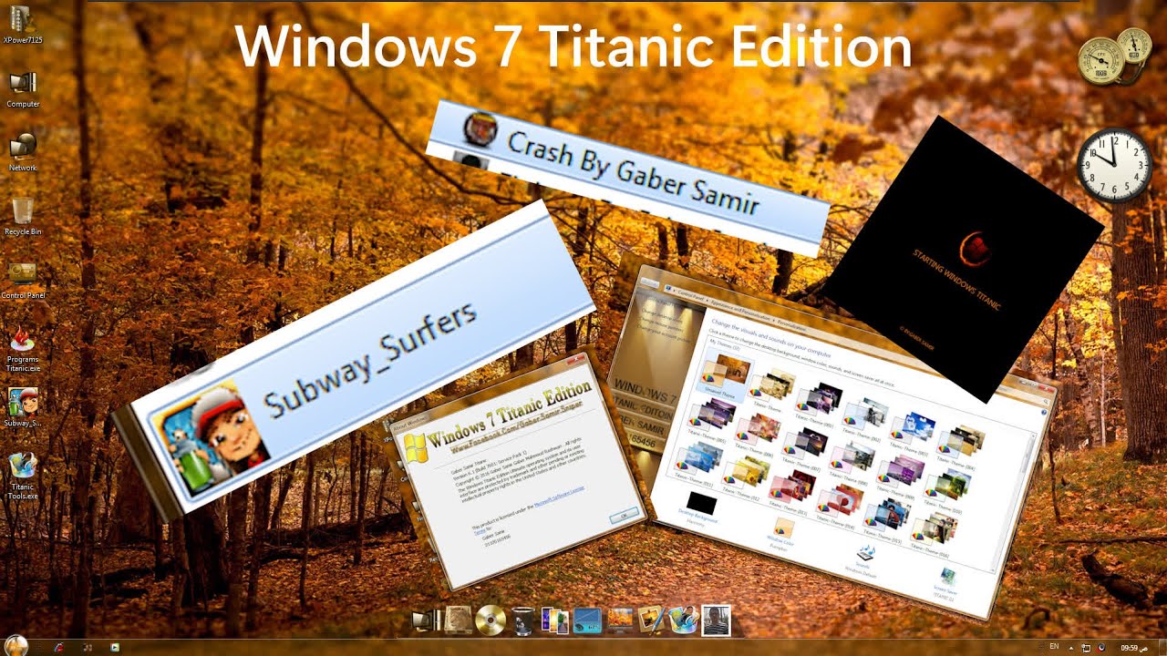 Windows 7 Titanic Edition: an interesting Windows bootleg - YouTube