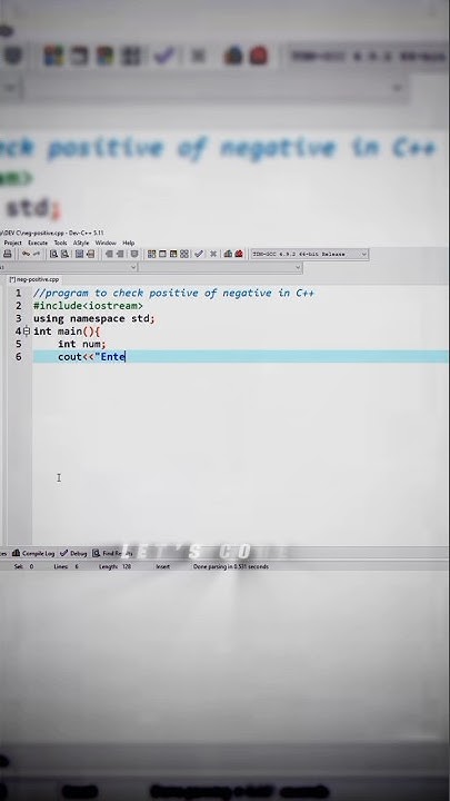 Program to check positive of a negative number in c++ - YouTube