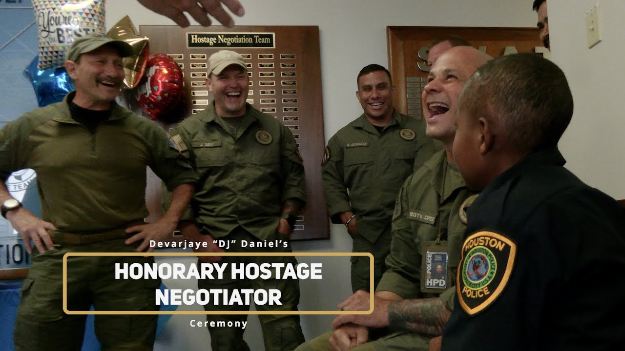 HPD Tactical Officers Welcome Honorary Hostage Negotiator | Houston ...