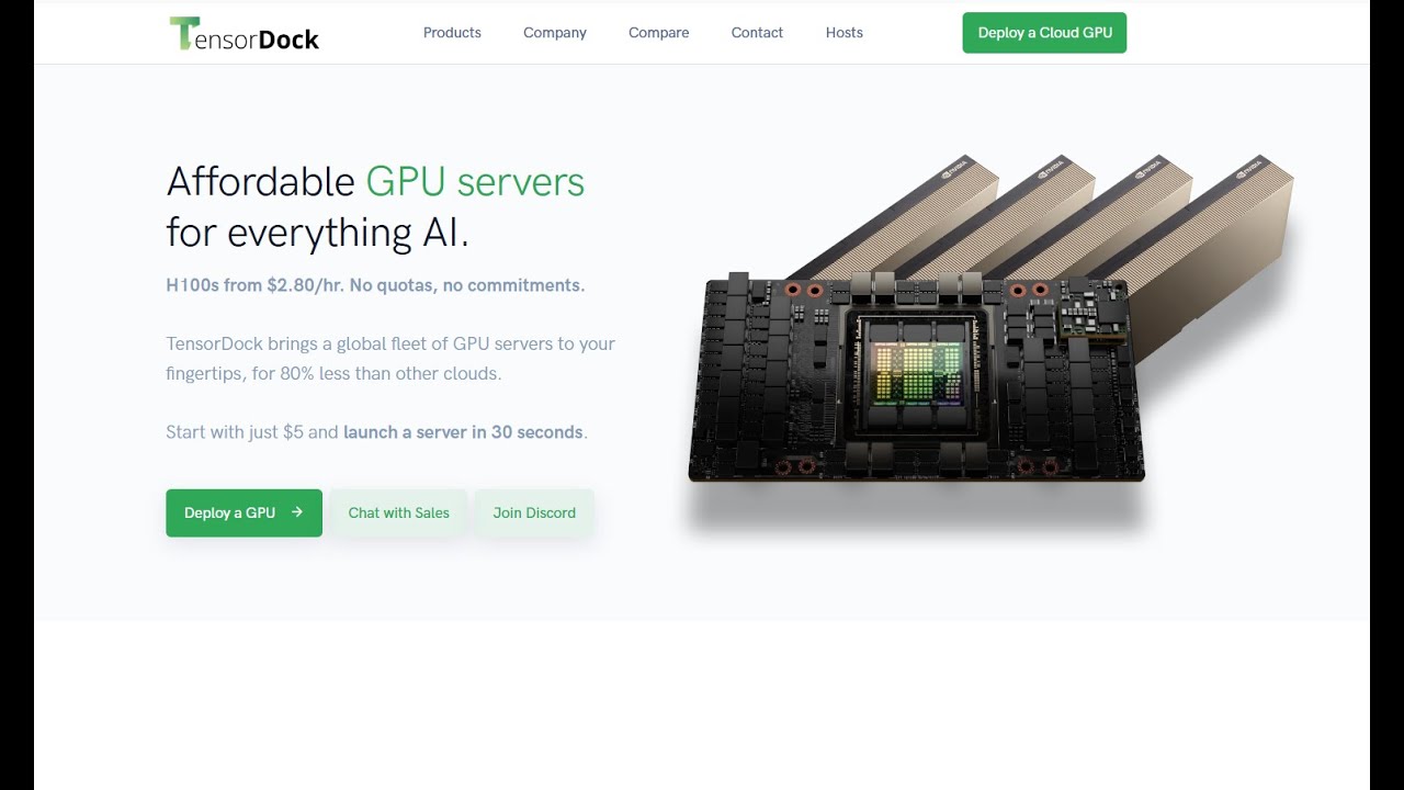 Getting Started with TensorDoc: Rent GPUs for Your AI/Deep Learning Workloads - YouTube