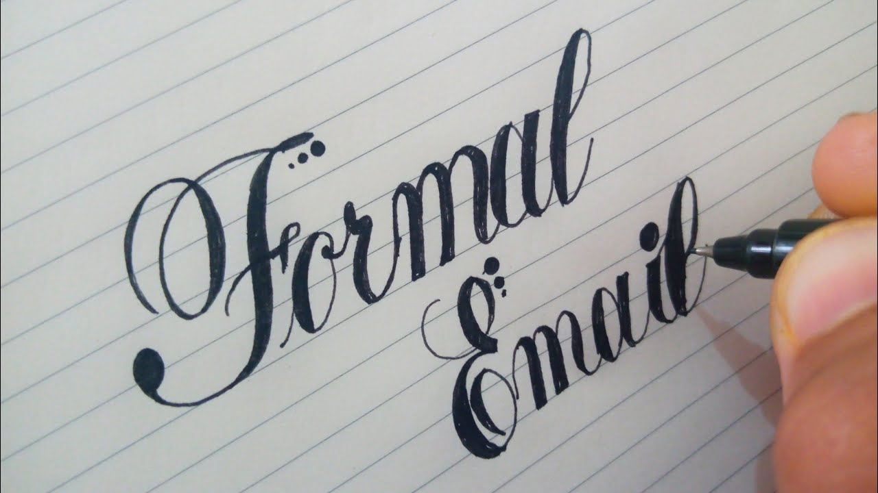 Formal Email Writing In Cursive Stylish English Handwriting Calligraphy ...