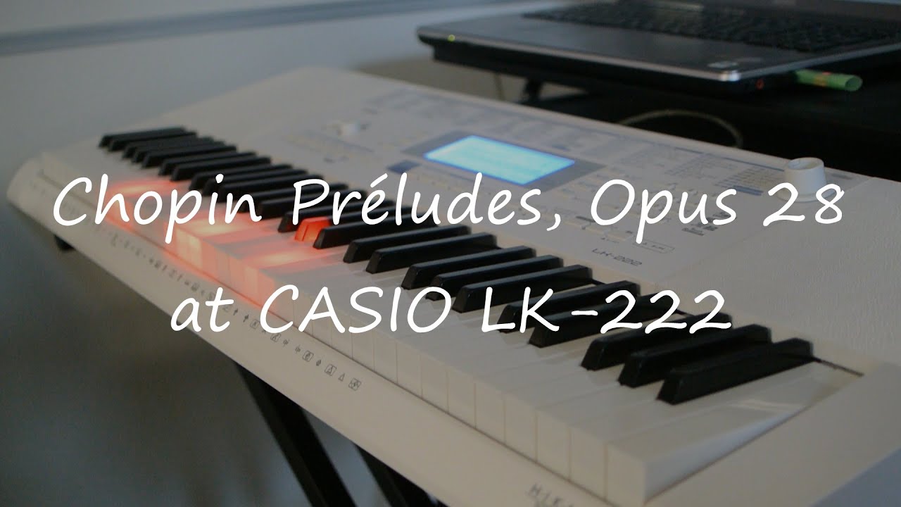 Chopin prelude op28 at Casio LK-222 - YouTube