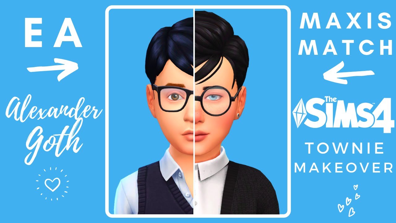 | ALEXANDER GOTH ☠️| CAS Townie makeover 💅🏼| The Sims 4 | - YouTube