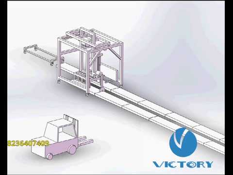 All-in-one machine of wall panel cutting and picking-up/stacking - YouTube