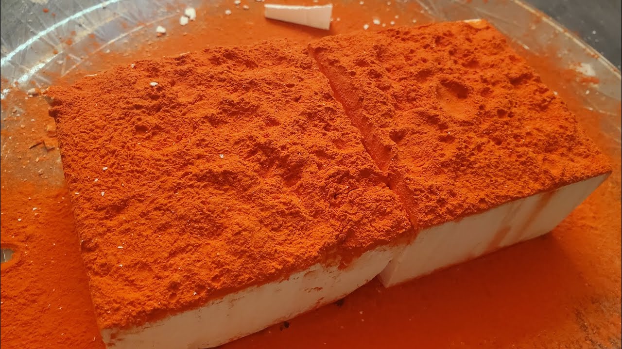 Fresh block holi powder color series Red hoil powder| ASMR🍎🍅🌶🍓🍒🫖🛑🚘🛻|#5 ...