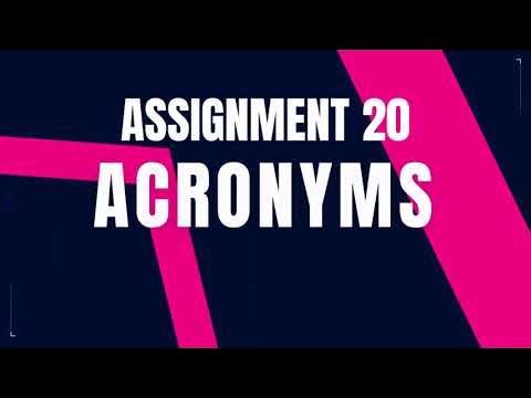 Acronyms | Assignment 20 | Nxtwave ccbp 4.0 telugu | Python tips tricks ...