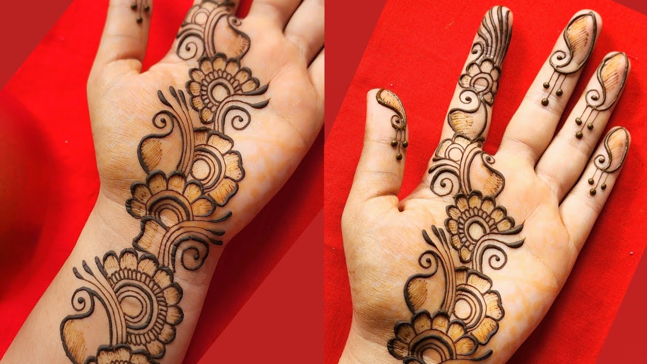 New Easy Mehndi Design for Beginners I Shaded Arabic Mehndi Design ...
