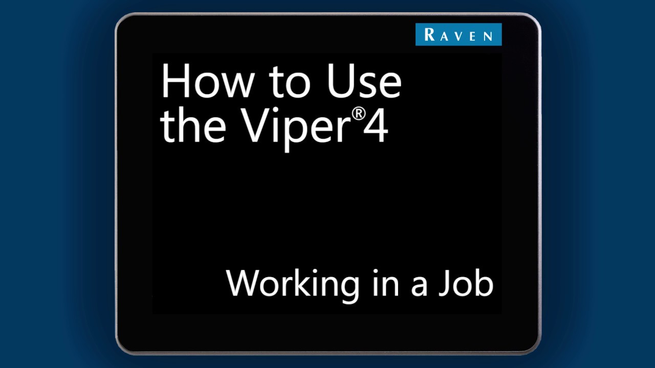 How To: Viper® 4 Working in a Job (2 of 8) - YouTube