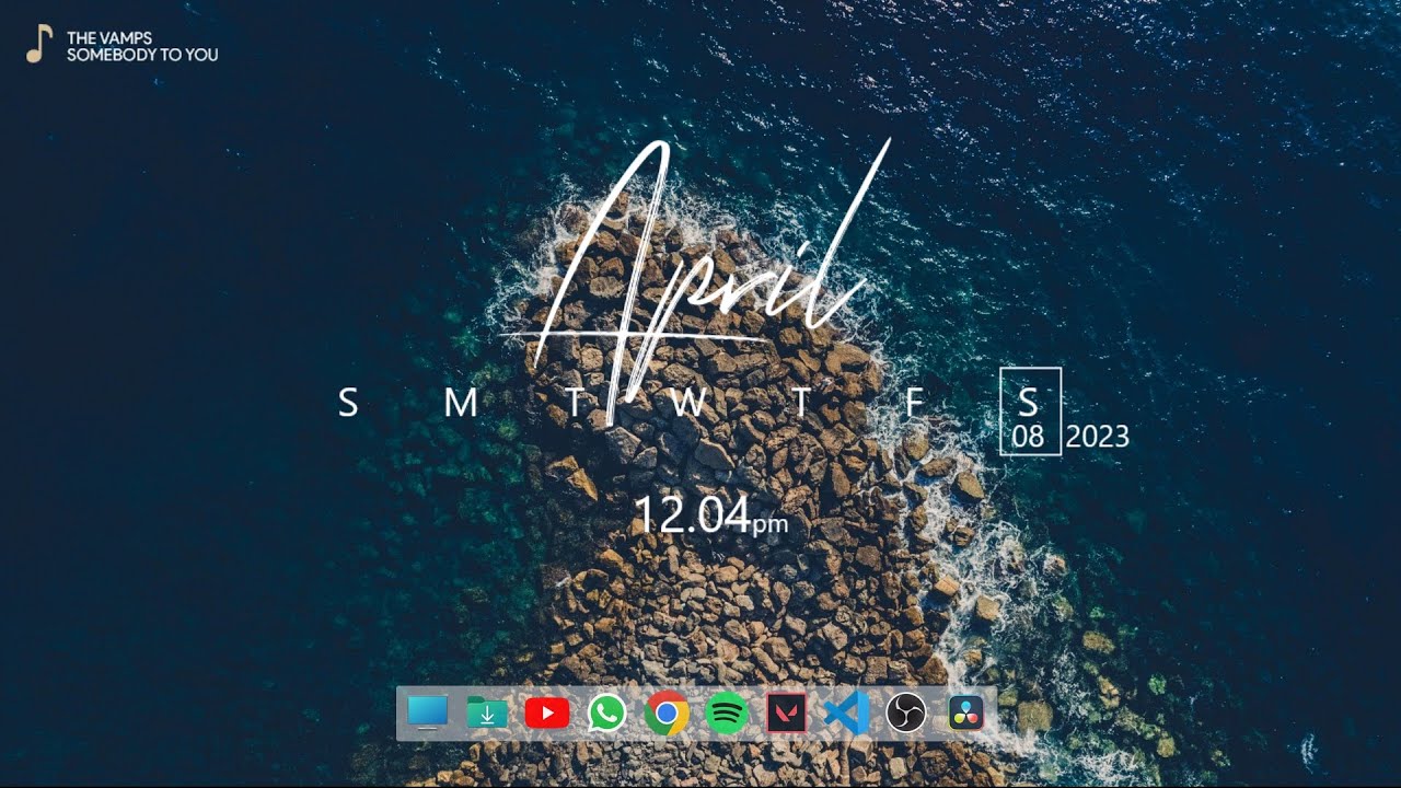 Make your Desktop look Clean with this AWESOME ocean theme || Rainmeter Desktop customization ...