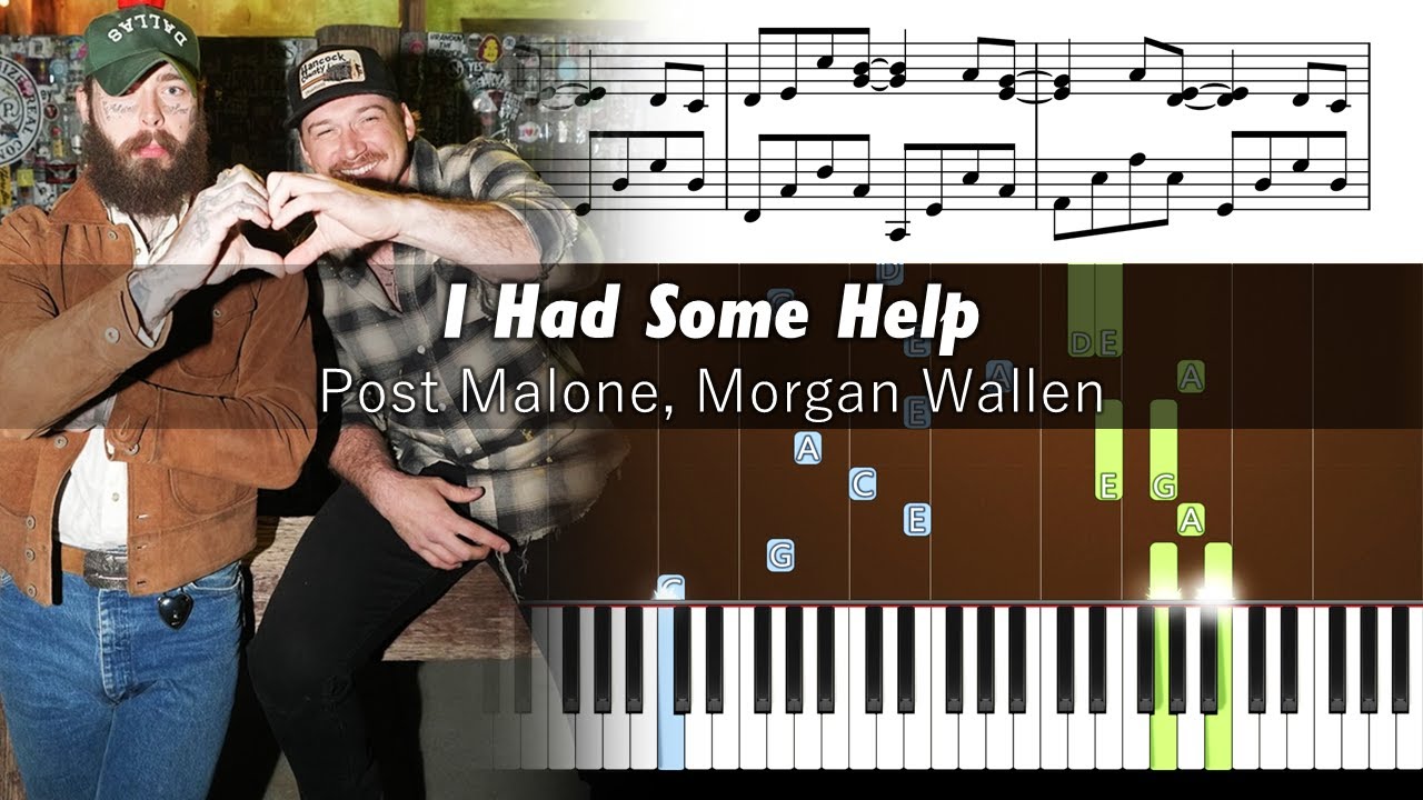 Post Malone - I Had Some Help (feat. Morgan Wallen) - Piano Tutorial ...