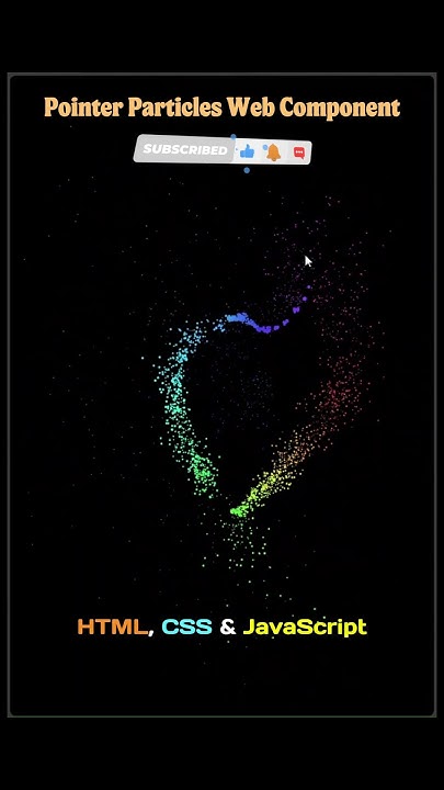 Web Component Pointer Particles Animation using HTML, CSS and JavaScript #shorts - YouTube
