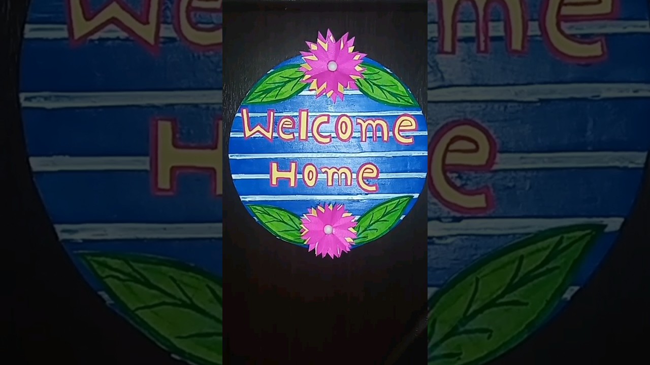 DIY Beautiful welcome home wall hanging craft #kavya craft galaxy # ...
