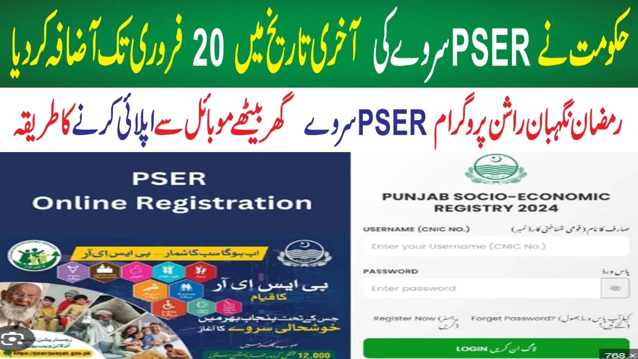 PSER Punjab Gov PK Online Registration 2025 l How to Register Step by ...